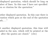 Indentation Hanging Punctuation With Quotation Marks In Left Margin