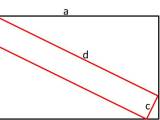 Geometry Fitting Rectangle Inside Another Rectangle In Diagonal