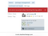 After Clicking The Edit Tags Link A Pop Up Appears An Error