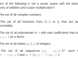 Linear Algebra Which Ones Are Vector Spaces Mathematics Stack Exchange
