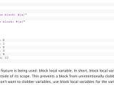 What Is The Purpose Of Setting Ruby Block Local Variables When Blocks
