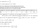 Eigenvalues Step By Step For Generalized Eigenvectors Mathematica