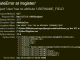 Python Django Type Object User Has No Attribute Username Field