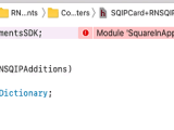Xcode React Native Ios App Module Squareinapppaymentssdk Not Found