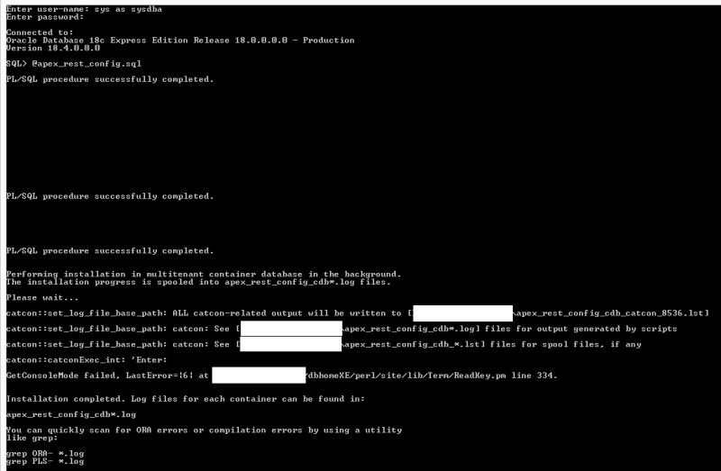 Error While Configuring Rest For Oracle Apex On Windows Database - Premium Abstract Photo Gallery - Desktop