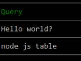Node Js Nodejs How To Display Table Structured In Console Stack
