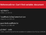 Reactjs Referenceerror Can T Find Variable Document Stack Overflow