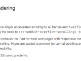 Ios13 Ios 13 Css Set Webkit Overflow Scrolling Auto Cannot Work