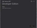 Installation Oops Error While Installing Sql Server 2017 Developer