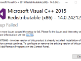 Multiple Errors Installing Visual Studio 2015 Community Edition Stack