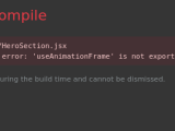Javascript Error Occurs When Importing Useanimationframe From