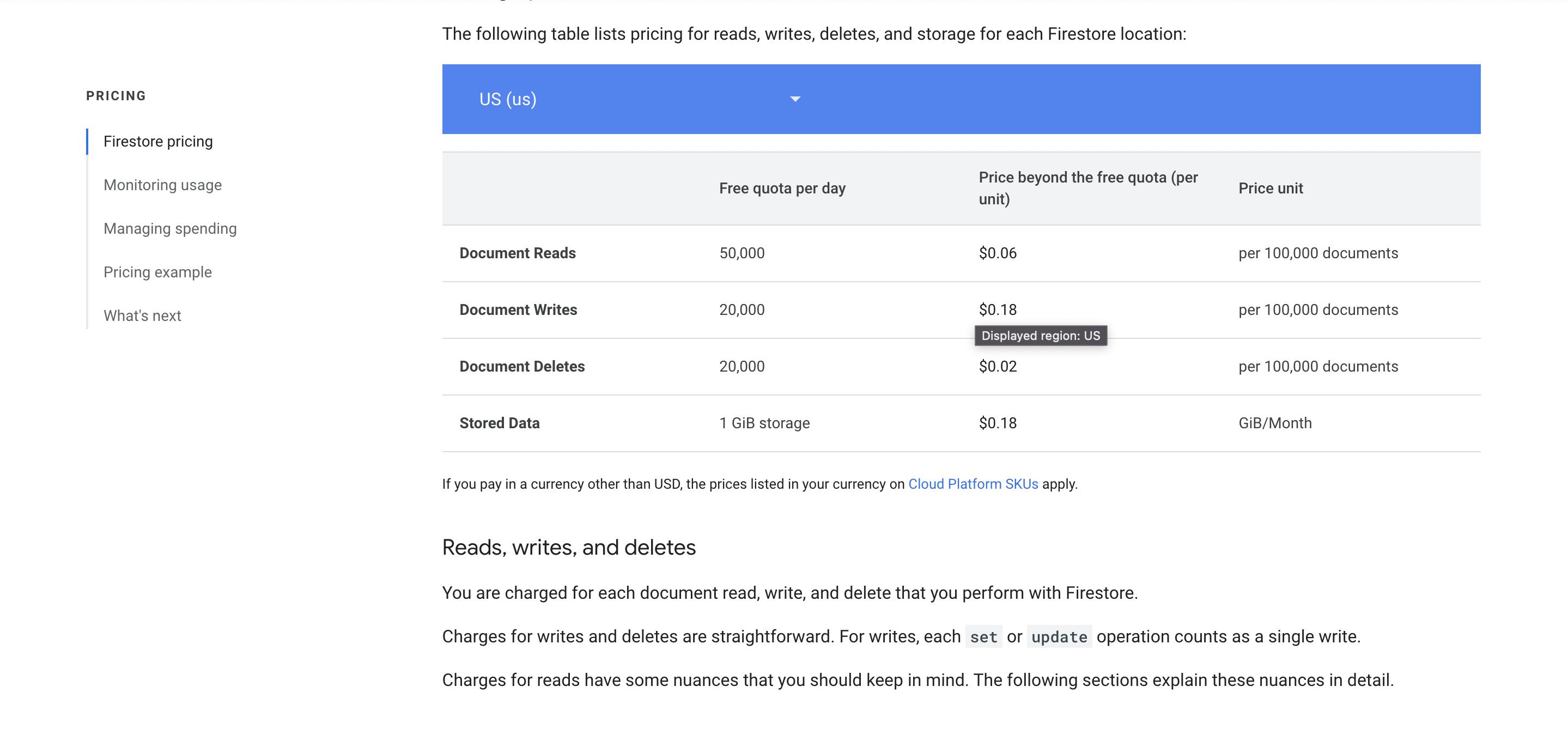 Firebase pricing - Dev solutions