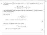 Complex Number Transformations Mathematics Stack Exchange