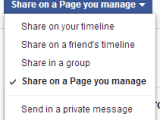 Facebook Feed Dialog Share Options Stack Overflow