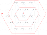 Php Algorithm For Creating Cells By Spiral On The Hexagonal Field