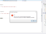 Asp Net Error Was An Error Running The Selected Code Generator