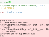 Python Jupyter Notebook Logging Errno 32 Broken Pipe Stack Overflow