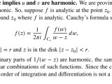Complex Analysis Some Problem With Harmonic Function Mathematics