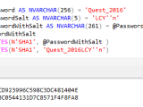 Sql Convert Nvarchar 100 Hashbytes N Sha1 Passwordwithsalt 2