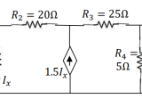 Circuit Theory Mesh Analysis With Current Sources Dependent Current