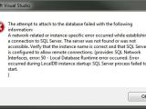 C Visual Studio 2013 Attach Database Failure Stack Overflow