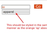 Jquery Jqueryui Autocomplete Choices Styling Issue Stack Overflow