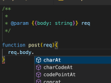 Javascript Jsdoc Type Hinting For Express Js Request Body Stack
