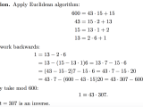 Modular Arithmetic Euclidean Algorithm To Find Inverse Modulo