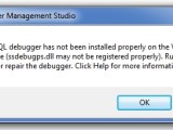 Debugging Sql Server Management Studio Debugger Error Stack Overflow
