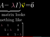 Linear Algebra Intuition Behind Eigenvalue Solution Matrix