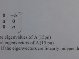 Linear Algebra Finding Eigenvalues And Eigenvectors Of 3x3 Matrix