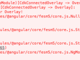 Angular Error Staticinjectorerror Cdkconnectedoverlay Overlay Stack