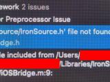 C Ironsource Ironsource H File Not Found Error Unity Xcode In