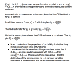 Least Squares Role Of Random Sample Assumption In Consistency Of Ols
