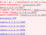 Javascript Error Jquery Uncaught Typeerror Datatable Is Not
