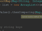 Java Sorting Map With Comparator Causing Syntax Error Stack Overflow