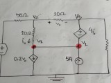 Nodal Analysis For Dependent Voltage Source Electrical Engineering