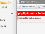 Mysql Importing Db Phpmyadmin Error Incorrect Format Parameter