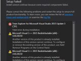 Windows Getting Error During Installation Of Visual Studio Stack