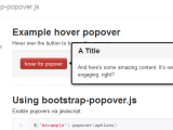 Javascript Styling Popovers In Twitter Bootstrap S Bootstrap