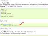Python Why Bit Count Equal Bin Self Count 1 Also It Means Not