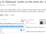 Add Copy To Clipboard Button On The Menu For Share On A Question