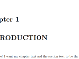How To Change The Font And The Size Of Chapter And Section Text To