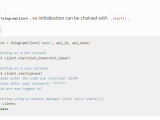 Python Chaining Telethon Start Methods Stack Overflow