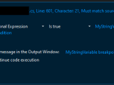 C Conditional Breakpoint In Visual Studio Stack Overflow