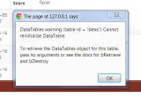 Jquery Datatables Warning Table Id Ideas Cannot Reinitialise