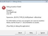 C Heap Debugging Assert Failure In Dbgdel In Ms Vc 2005 Stack