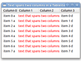 Java Swt Table With Cells That Span Columns Stack Overflow