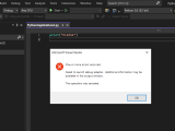 Debugging Python Failed To Launch Debug Adapter Operation Was