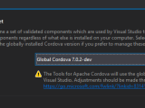 Visual Studio Tools For Apache Cordova Version Issue Stack Overflow